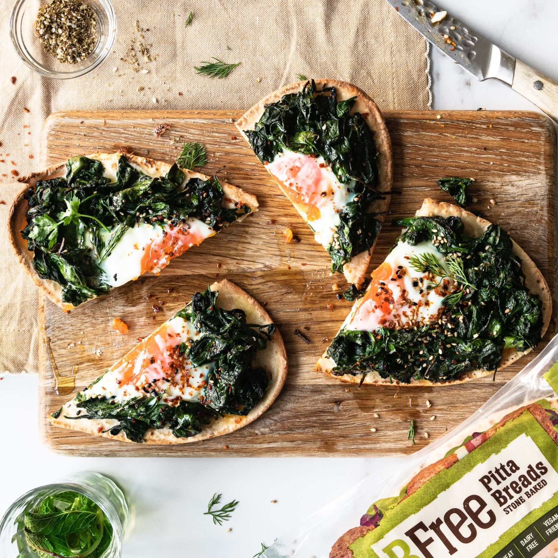 Savoury Turkish Breakfast Pitta Pizza Recipe